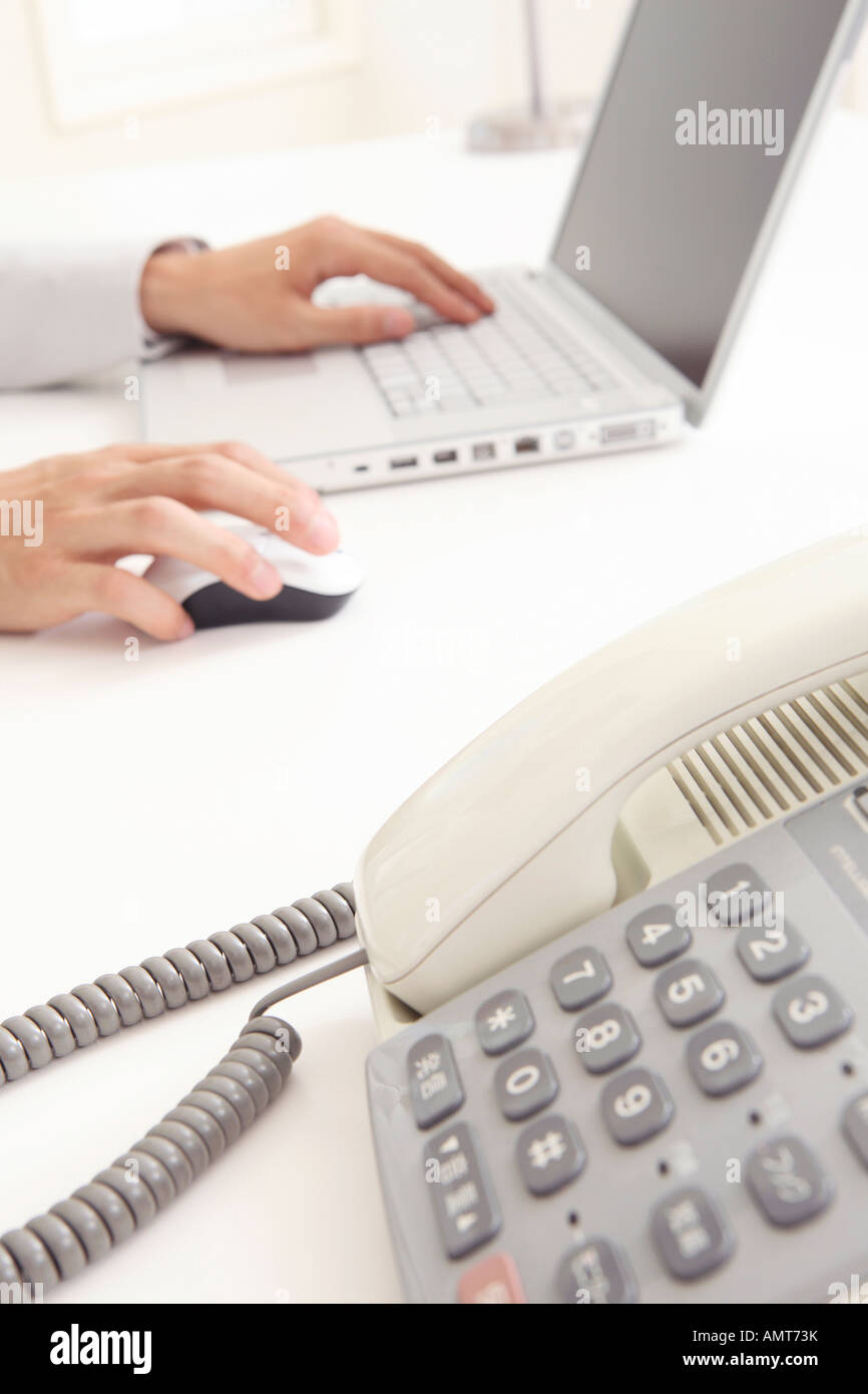 Phone and laptop PC Stock Photo - Alamy