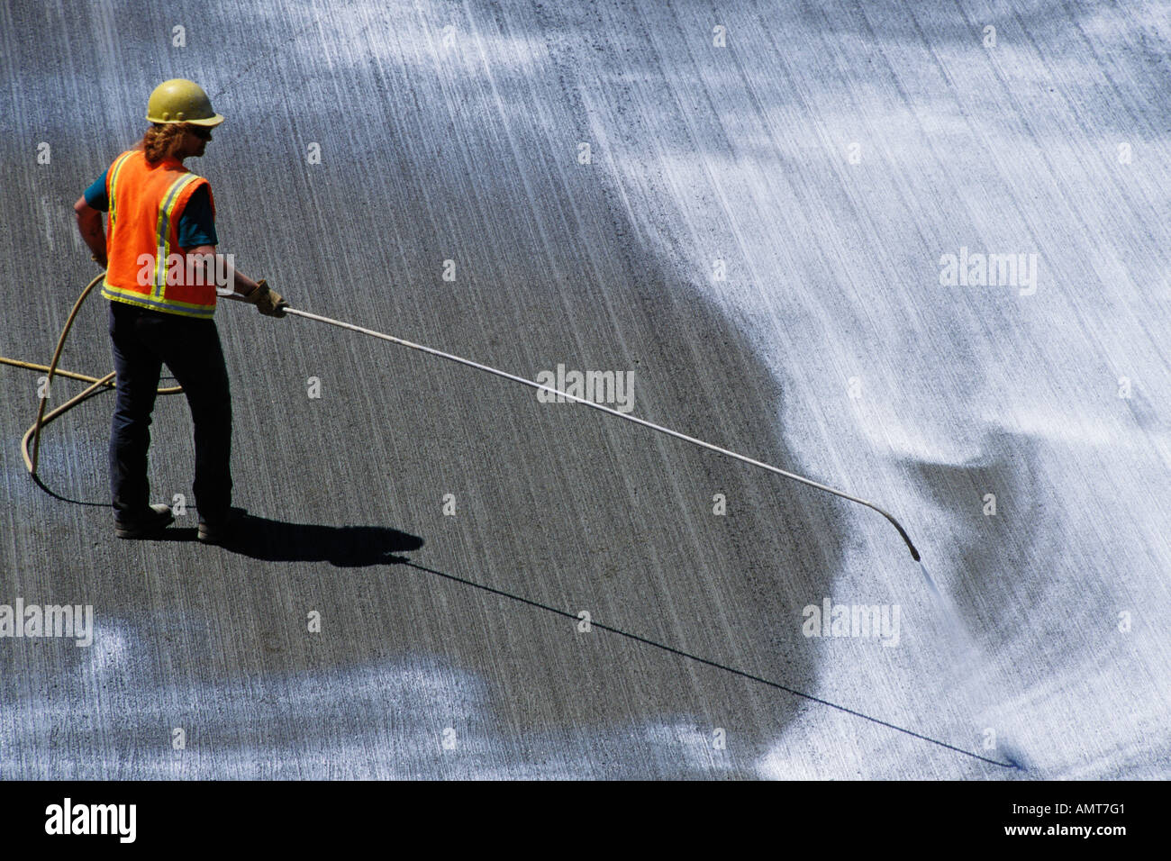 California, Oakland, Construction worker, Cypress freeway Stock Photo ...