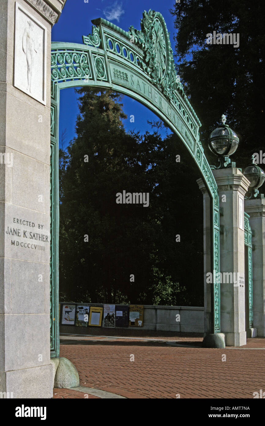 California, Berkeley, University of California, Sather Gate Stock Photo ...