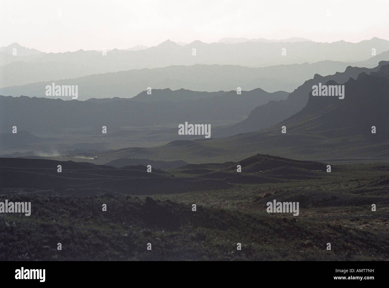 Mountain Ranges in the Gobi desert near Gurvantes sum. Mongolia Stock ...