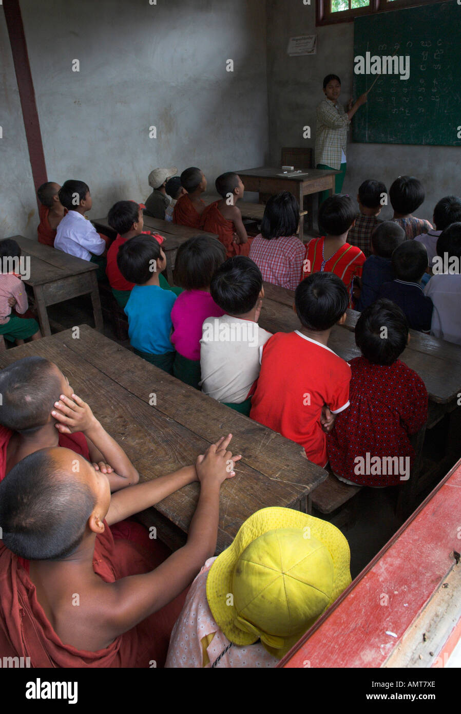 Myanmar Burma Shan State Burma village of Thit La new school building ...