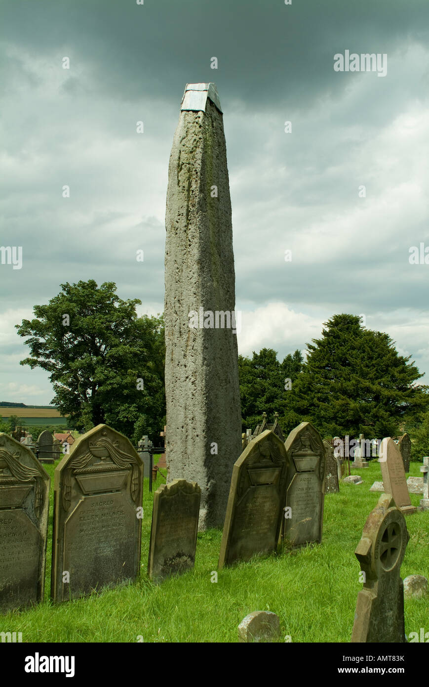 teh standing stone, the tallest in England in the church yard at ...