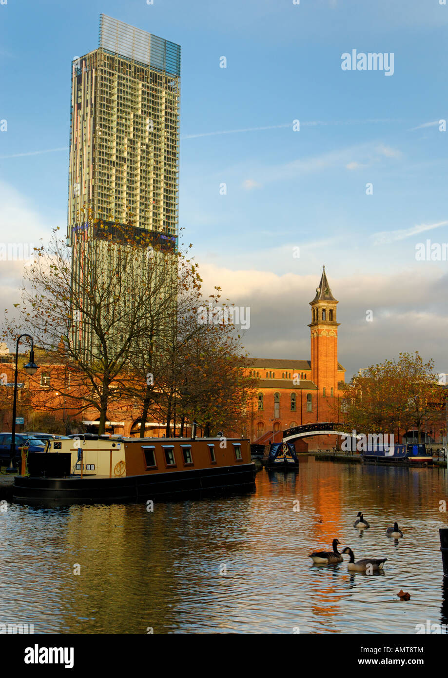 Manchester Castlefield and Beetham Tower Stock Photo - Alamy