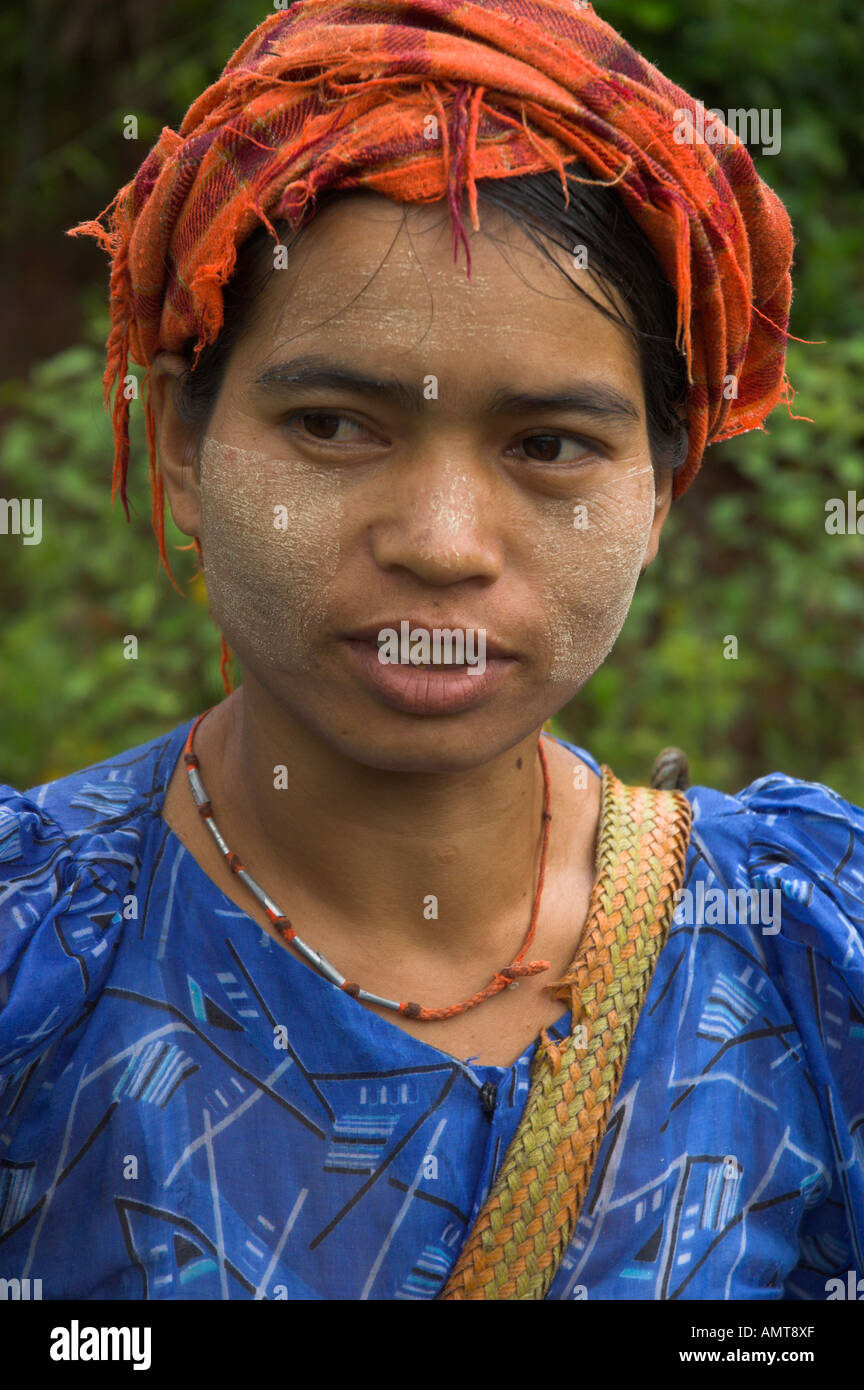 Myanmar Burma Shan State Thit Twin portrait of a woman from the greater ...