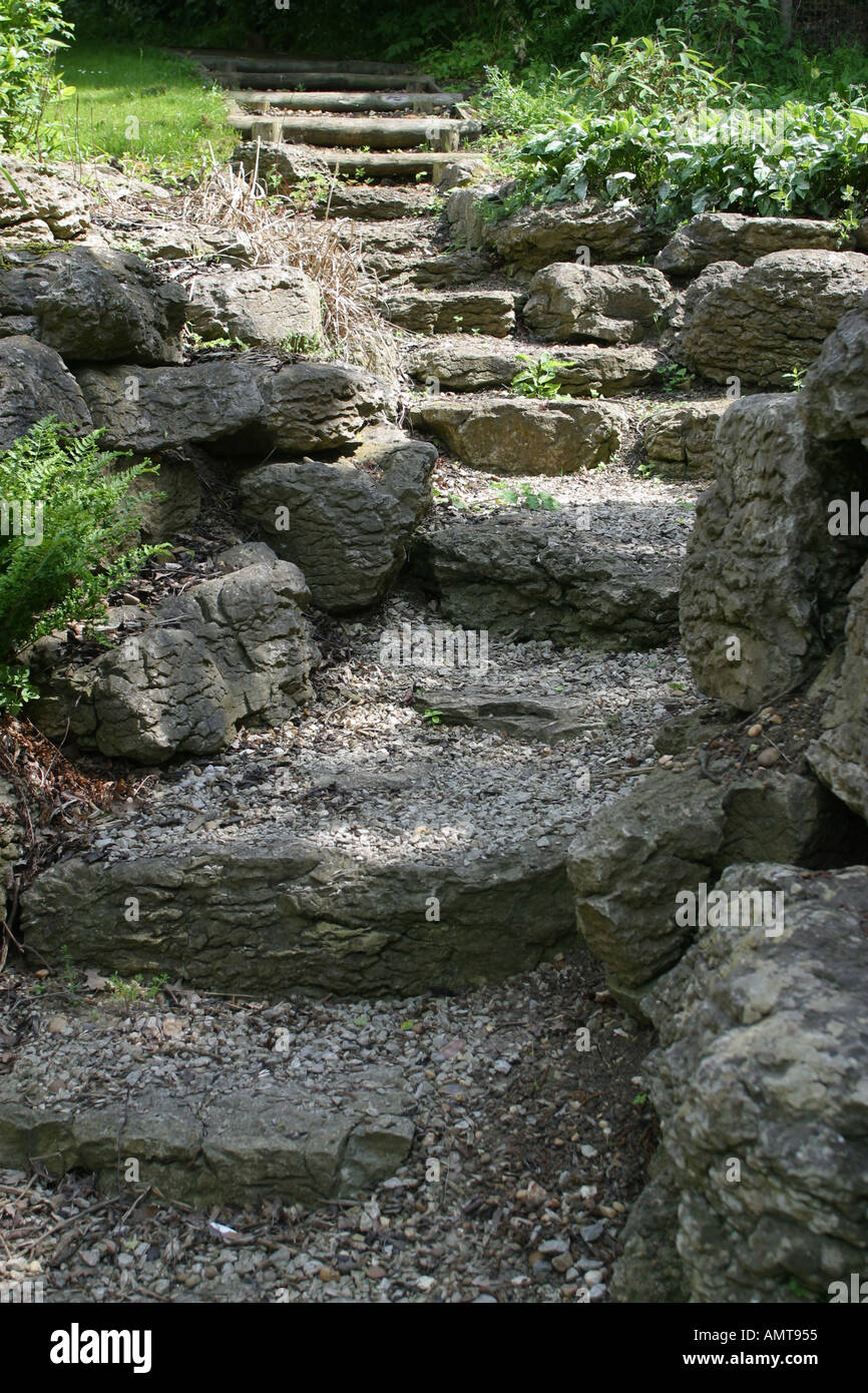 Steps made from the rare Westmoreland limestone Stock Photo - Alamy