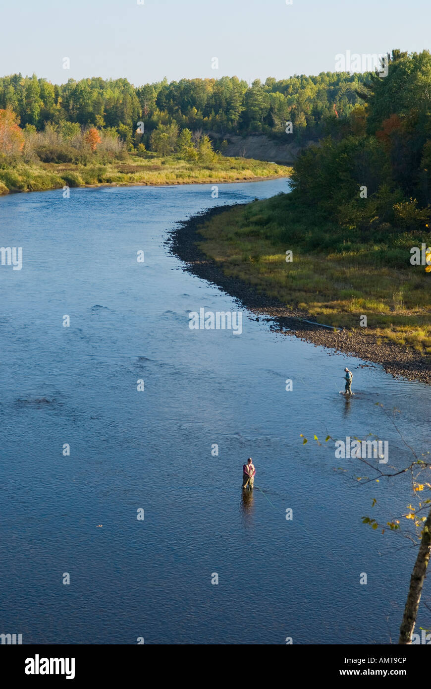 Miramichi River in early fall colours Stock Photo - Alamy