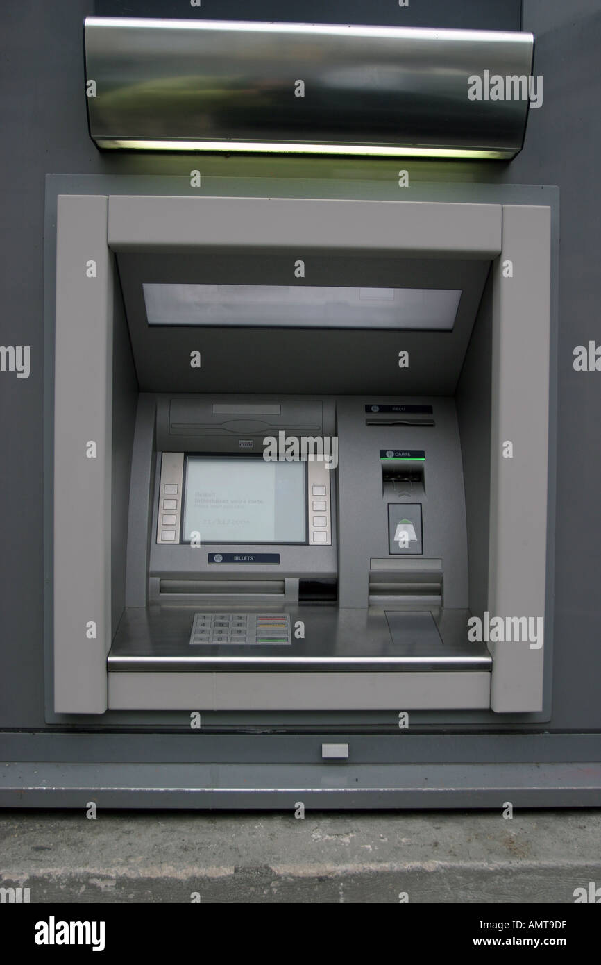 Automatic Teller machine france Stock Photo - Alamy