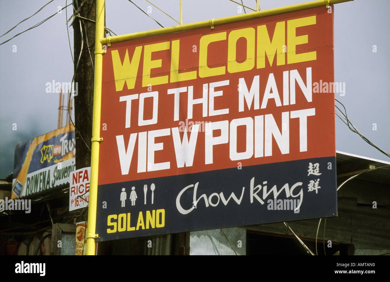 Philippines Banaue Viewpoint Signage Stock Photo - Alamy