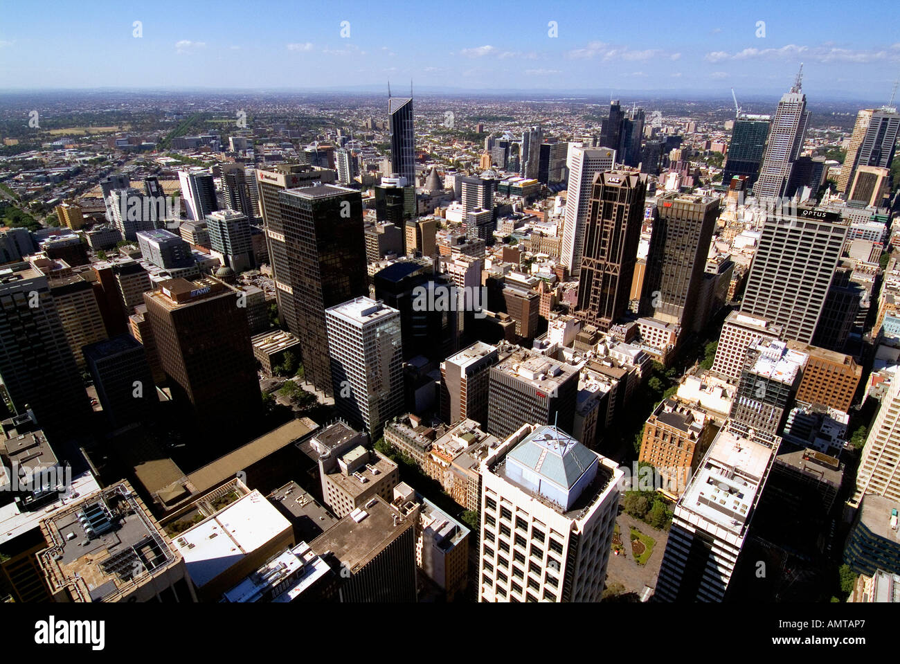 Aerial view of downtown Melbourne Australia Stock Photo - Alamy