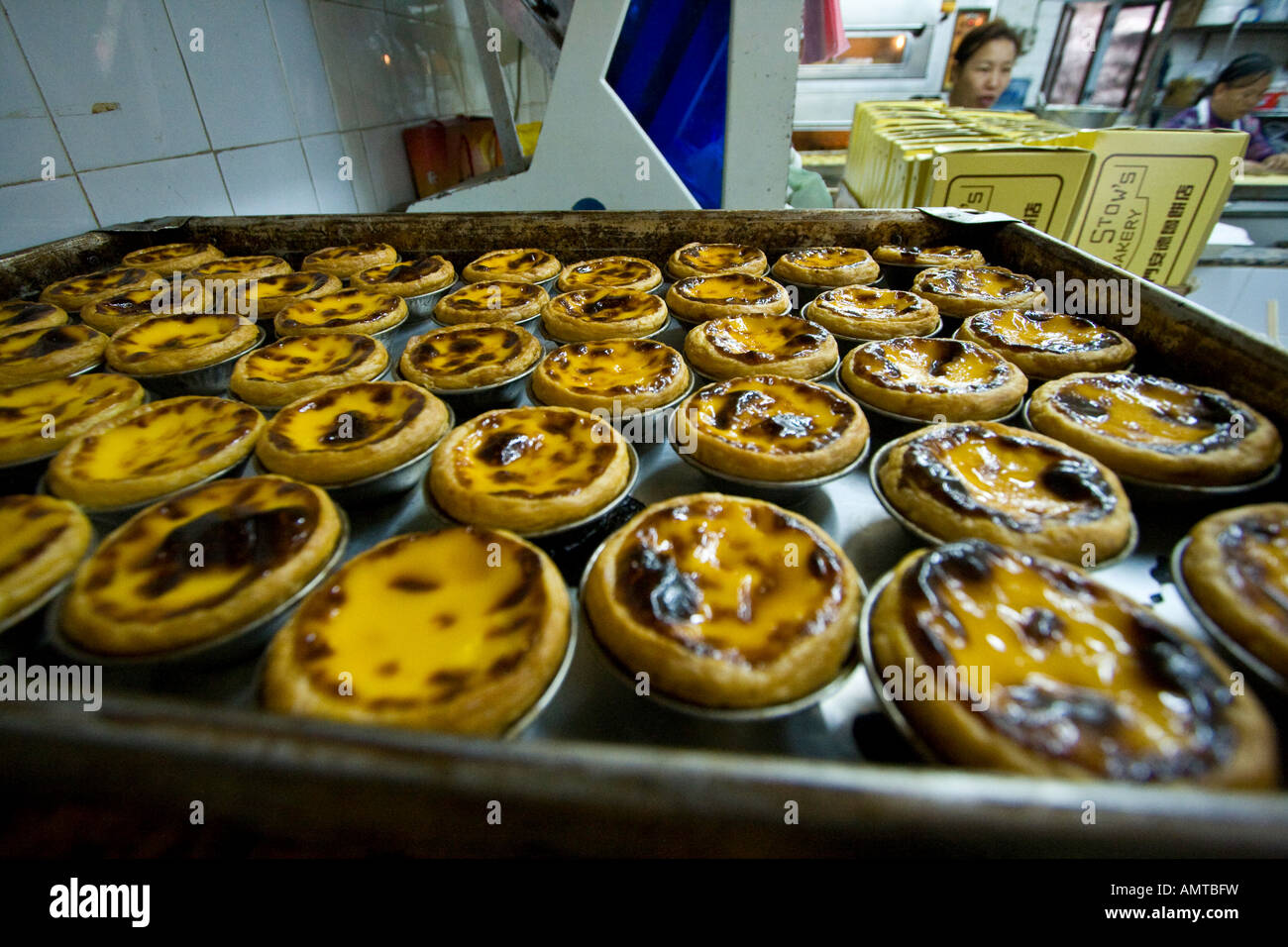 Egg Tarts at the Famous Lord Stows Bakery Coloane Macau Stock Photo - Alamy