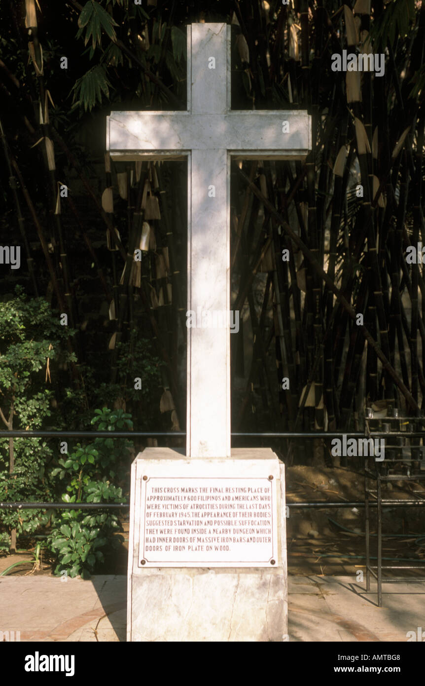 Philippines Manila Intramuros Fort Santiago Memorial Cross Stock Photo ...