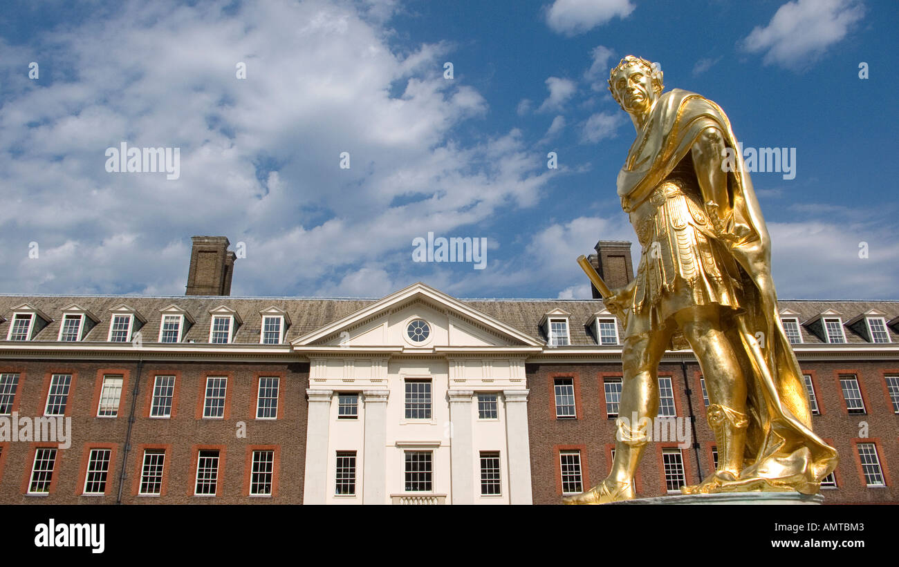Statue of Charles II depicted as a Roman Emperor Gilded statue in the ...