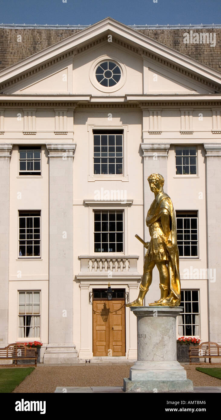 Statue of Charles II depicted as a Roman Emperor Gilded statue in the ...