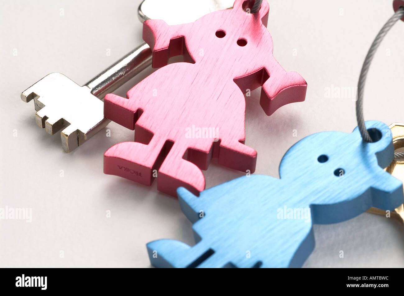 Keys on key ring Stock Photo - Alamy