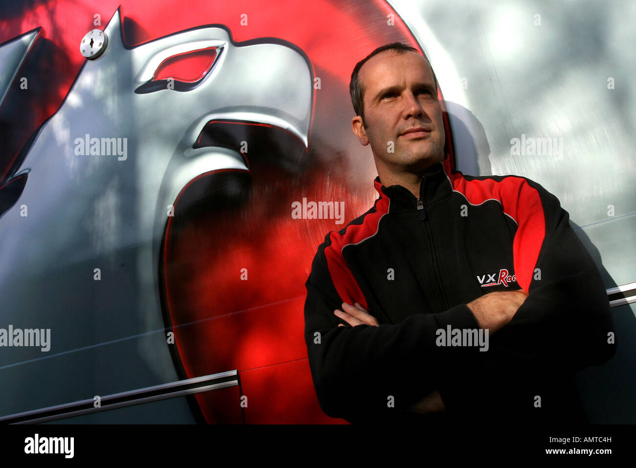 Fabrizio Giovanardi 2007 BTCC winner and Vauxhall VXR racing logo Stock ...