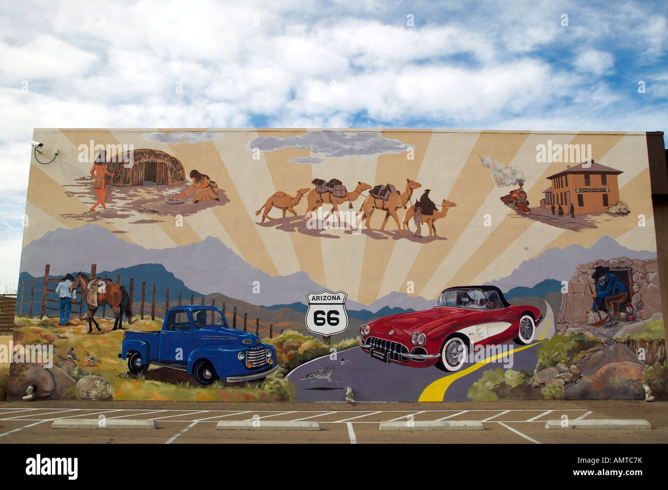 Route 66 mural kingman hi-res stock photography and images - Alamy