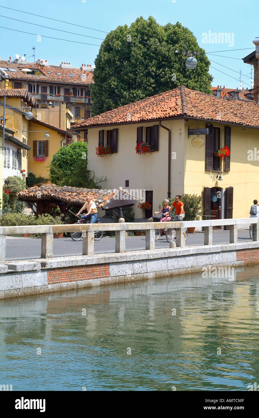 Milan, Naviglio, Canale Grande Stock Photo - Alamy