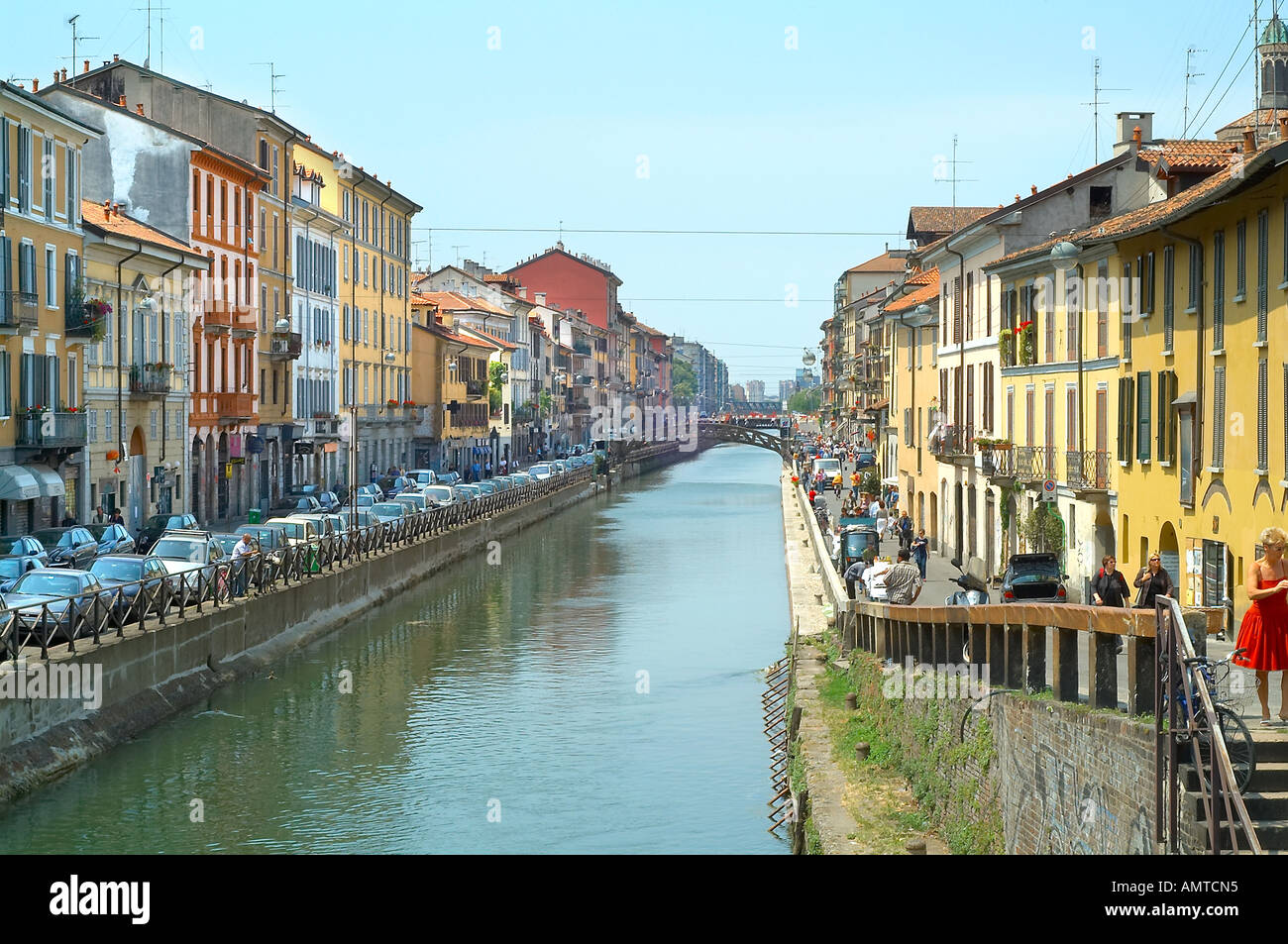 Milan, Naviglio, Canale Grande Stock Photo - Alamy