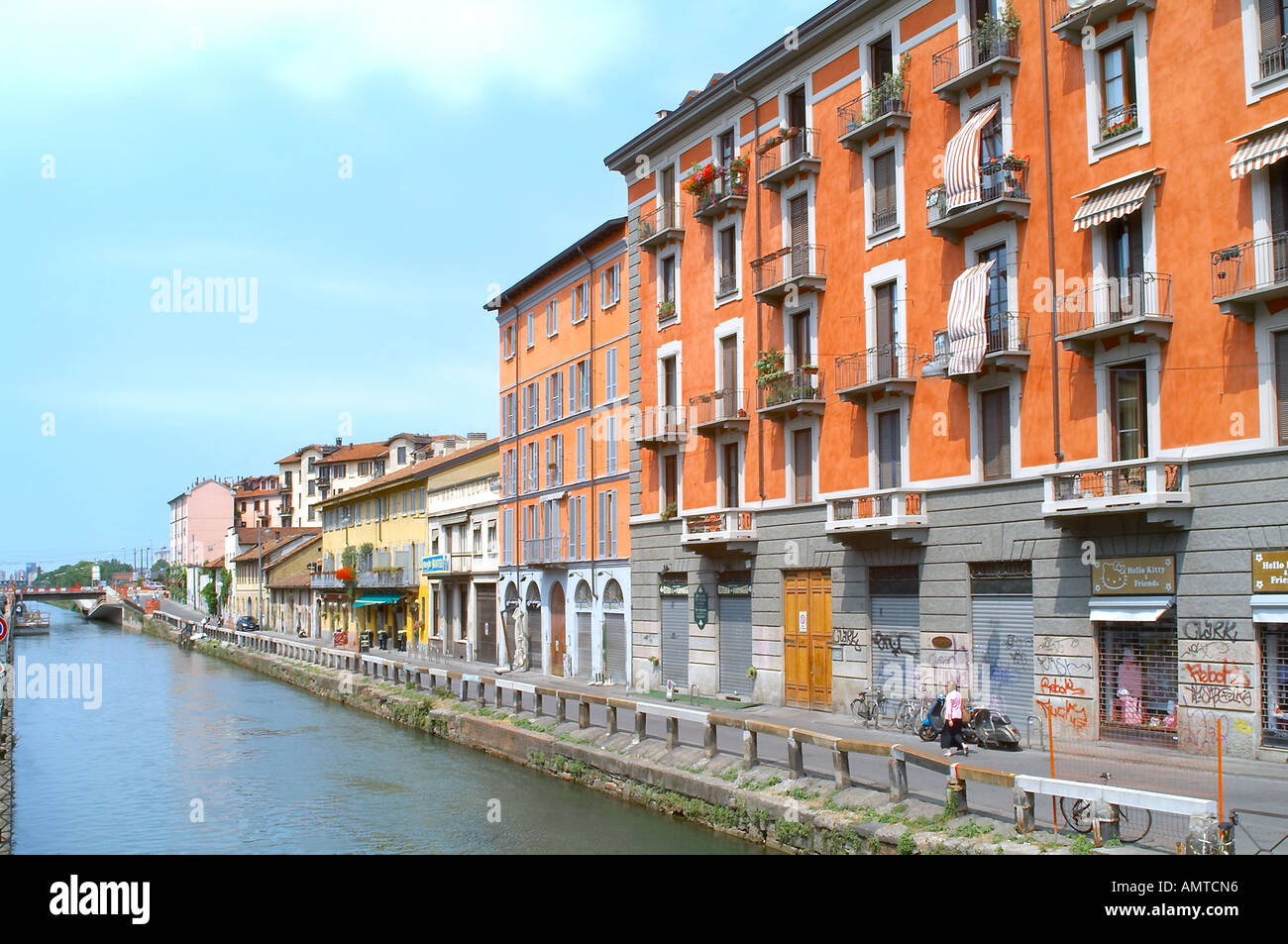 Milan, Naviglio, Canale Grande Stock Photo - Alamy