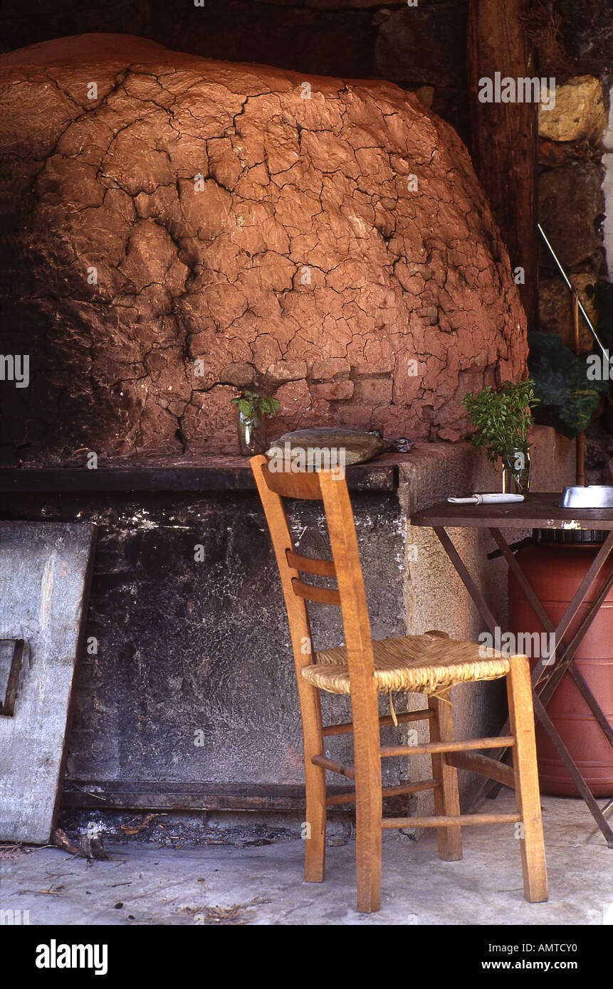 Traditional wood oven in Greece Stock Photo - Alamy