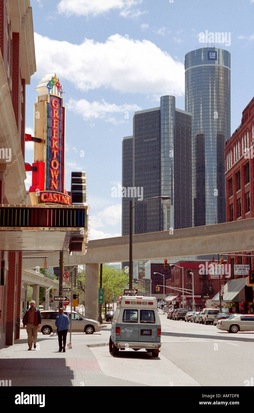 Downtown detroit greek town hi-res stock photography and images - Alamy