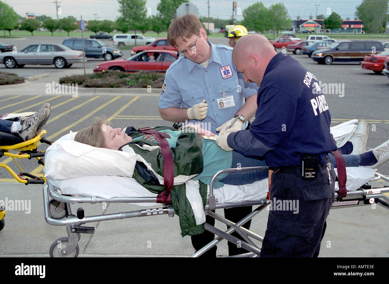 Medical teams participate in mock terrorist disaster training at a ...