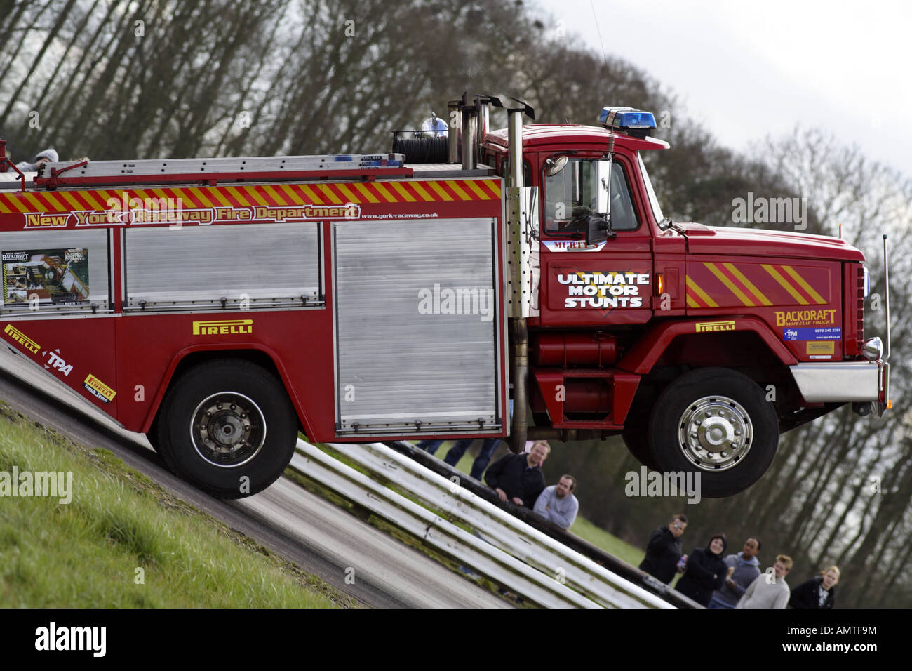 Stunt Fire Engine Stock Photo - Alamy
