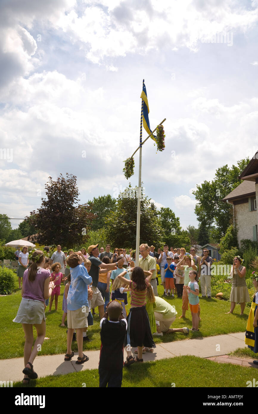 Midsummer festival gathering in Minnesota Stock Photo - Alamy