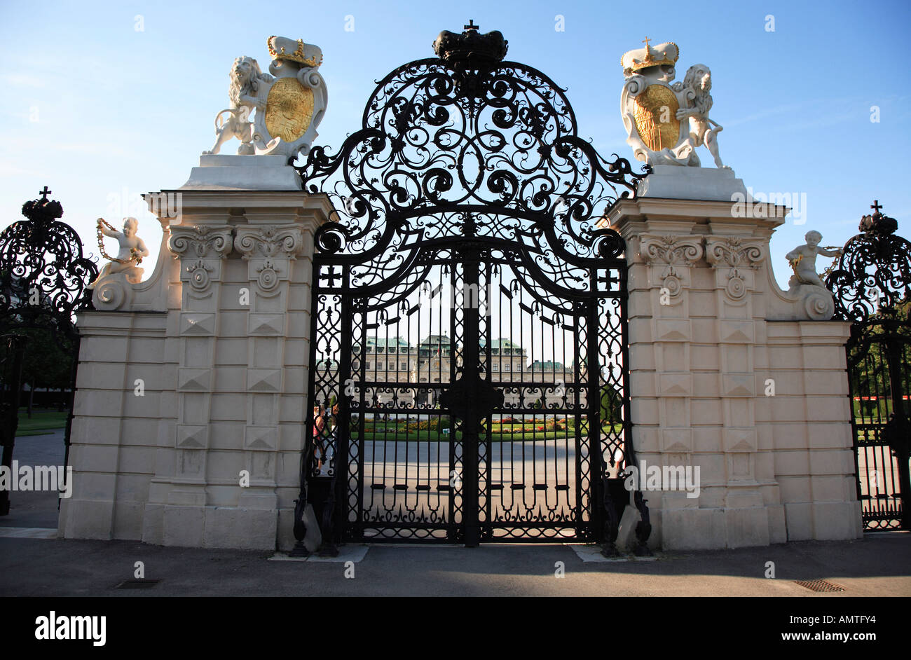 Gate to Belvedere in Vienna, Austria Stock Photo - Alamy