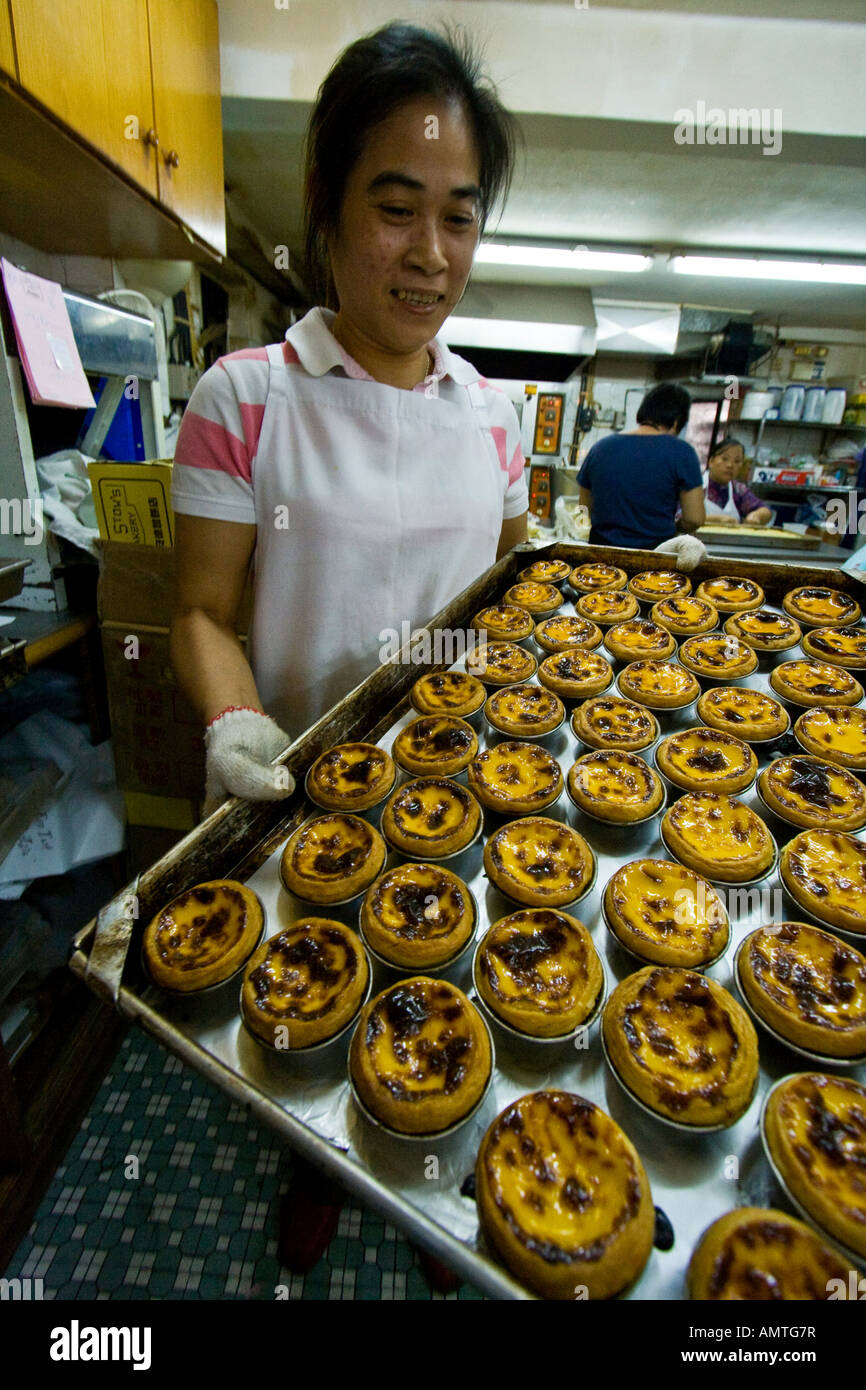 Egg Tarts at the Famous Lord Stows Bakery Coloane Macau Stock Photo - Alamy