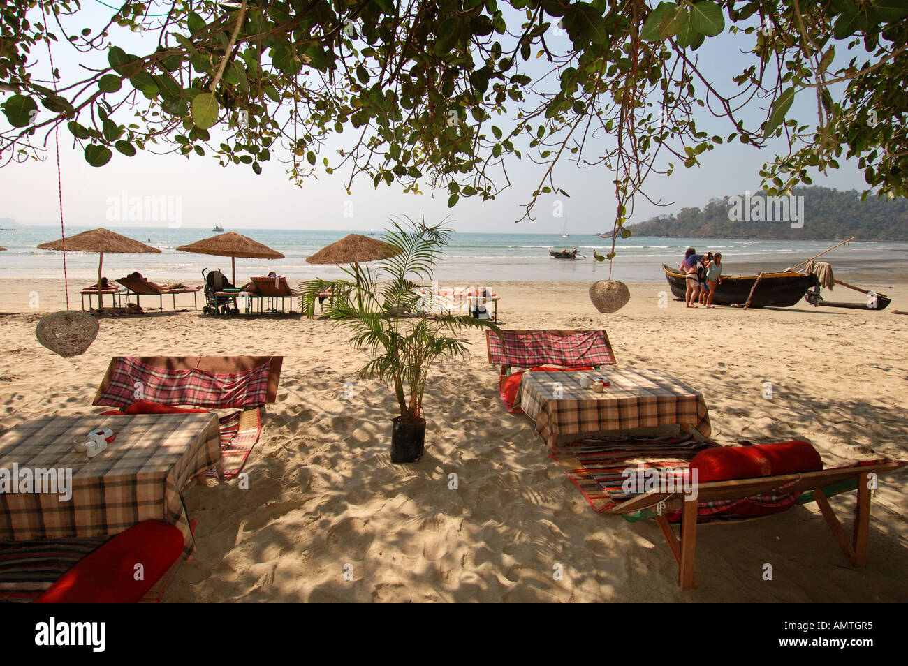 India, Goa, Bar on Palolem Beach Stock Photo - Alamy