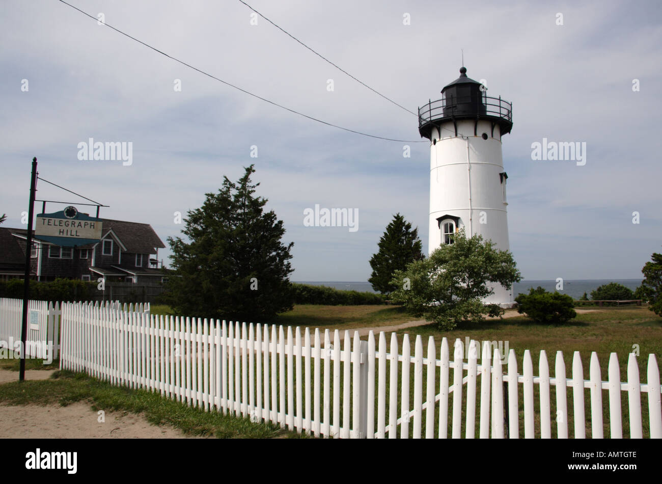 Lighthouse on Martha's Vineyard Cape Cod Stock Photo - Alamy