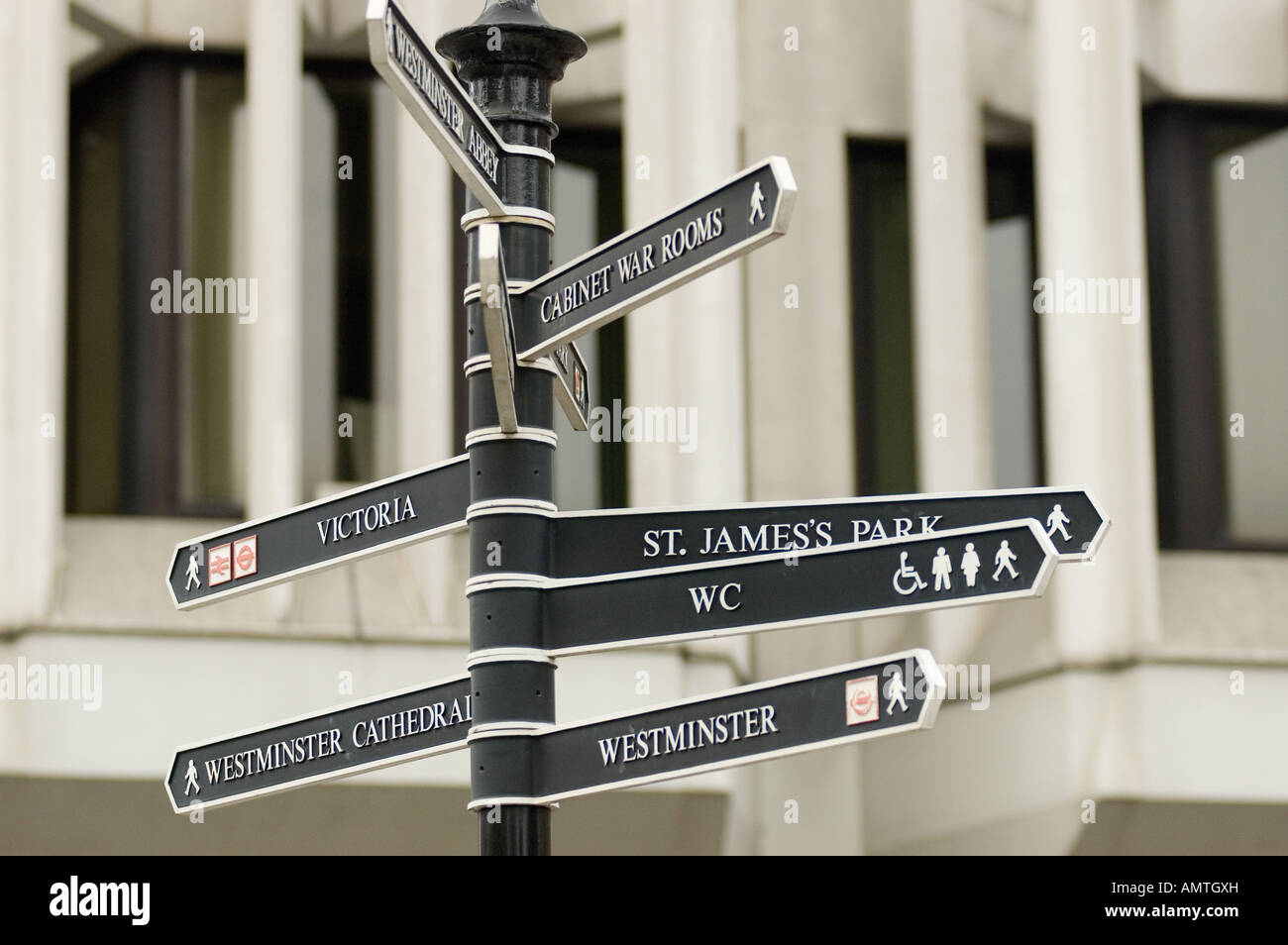 Street sign to westminster st james park victoria London Stock Photo ...