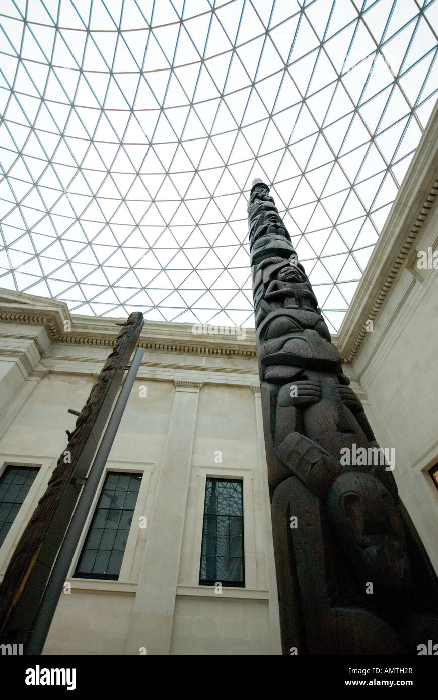 British Museum Great Court wood columns London Stock Photo - Alamy