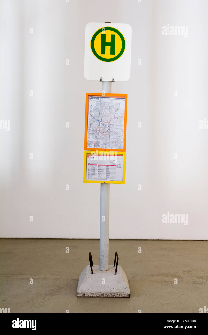 small bus stop sign Stock Photo - Alamy