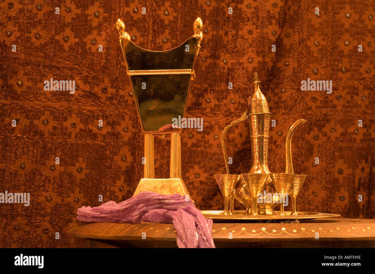 Saudi traditional incense burner and coffee serving set Stock Photo - Alamy