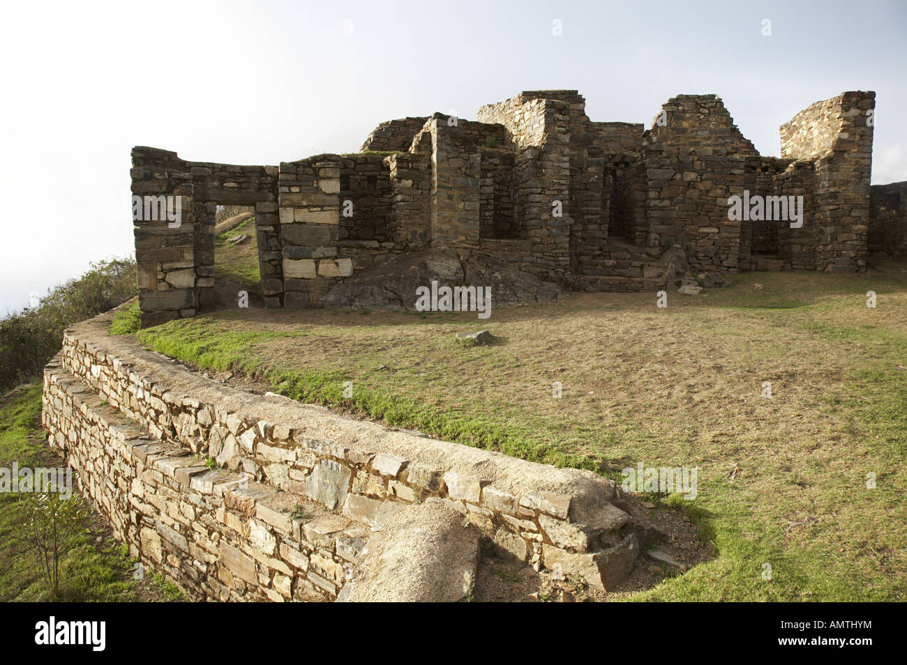 Remote Incan ruins of Choquequirao in the Peruvian Andes Stock Photo ...