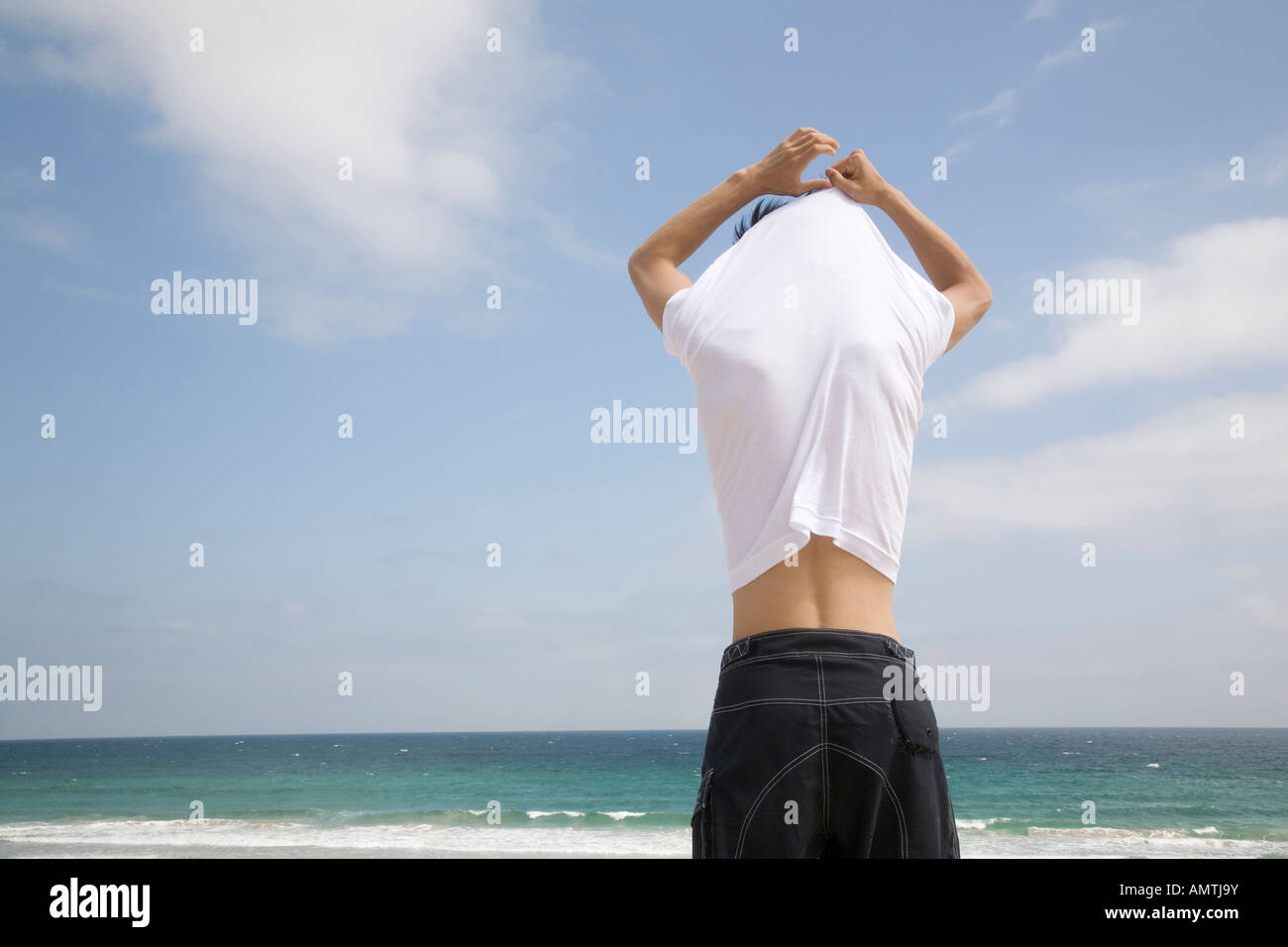 Back figure of Japanese man Stock Photo - Alamy