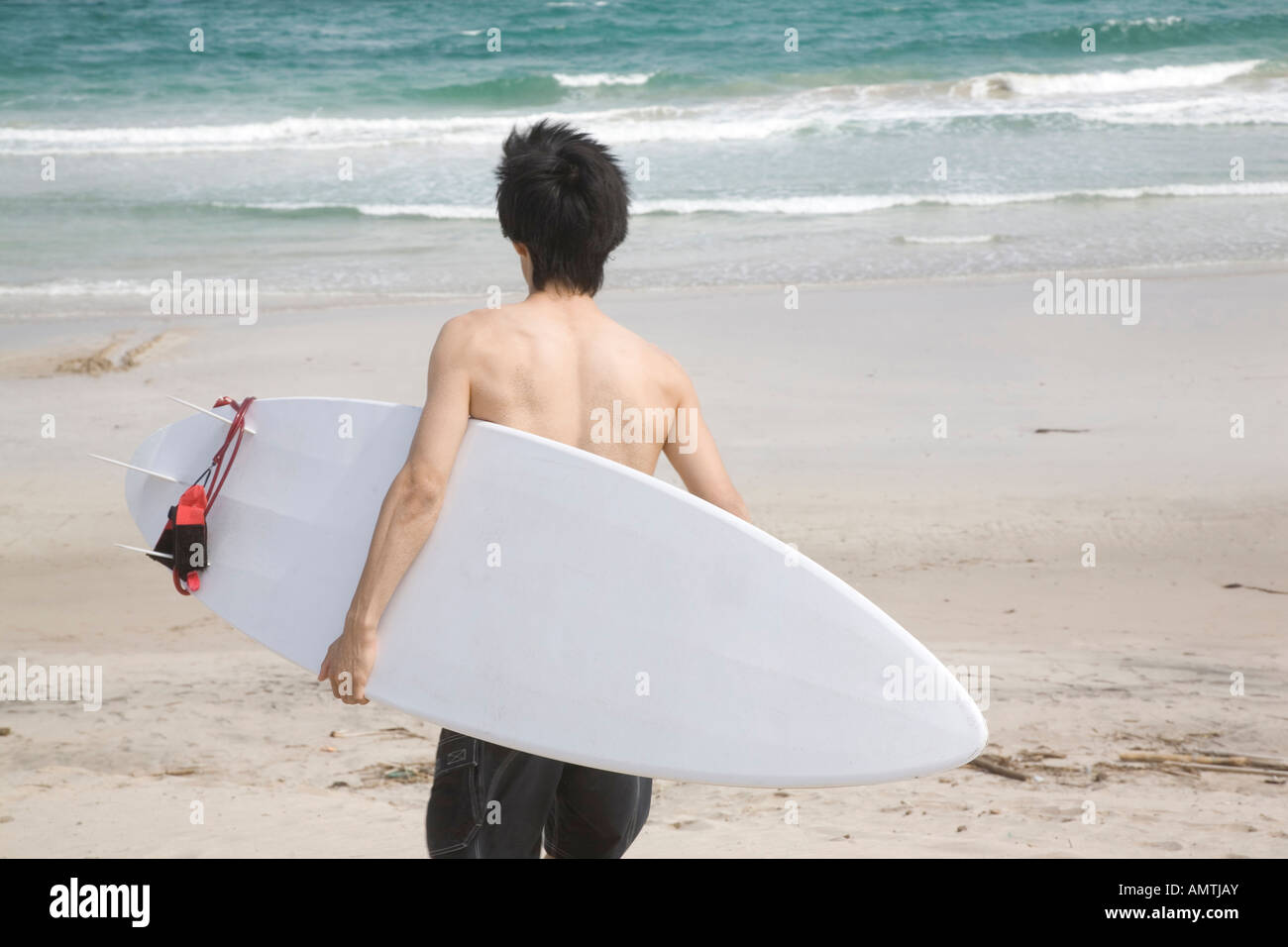 Back figure of Japanese man Stock Photo - Alamy