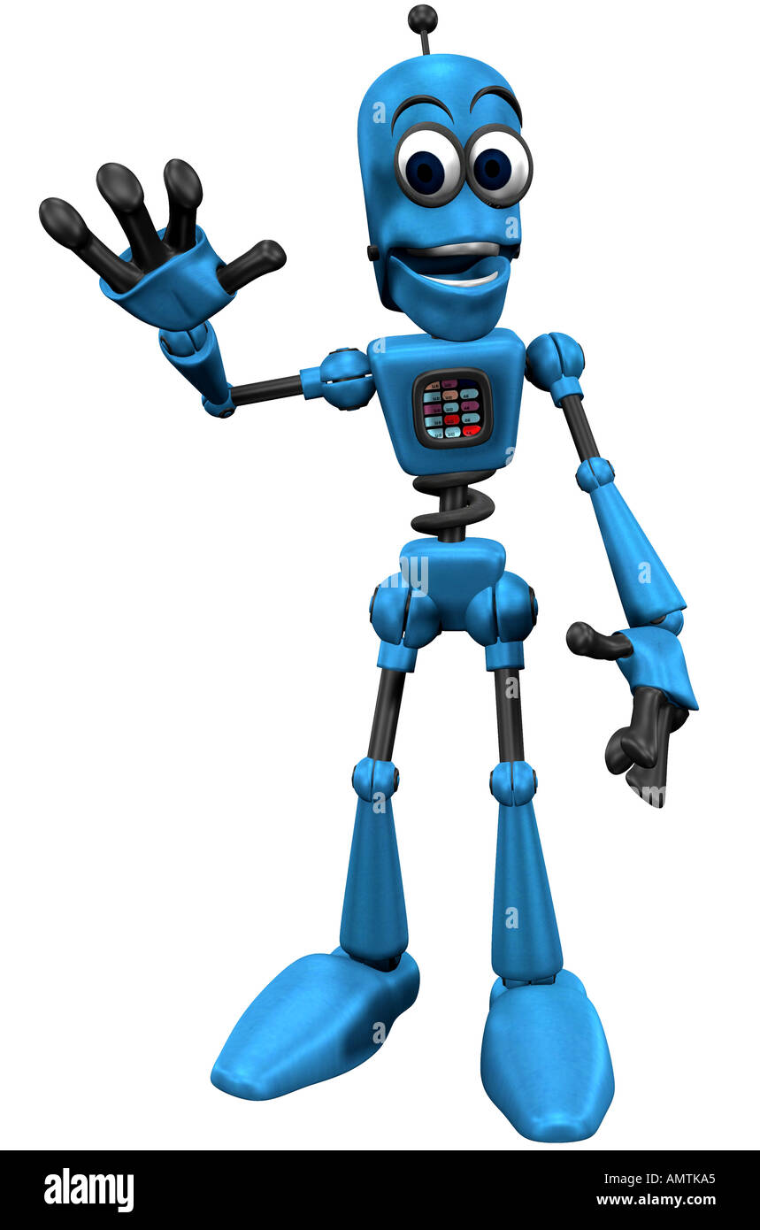 symbolic image friendly robot cartoon Stock Photo - Alamy
