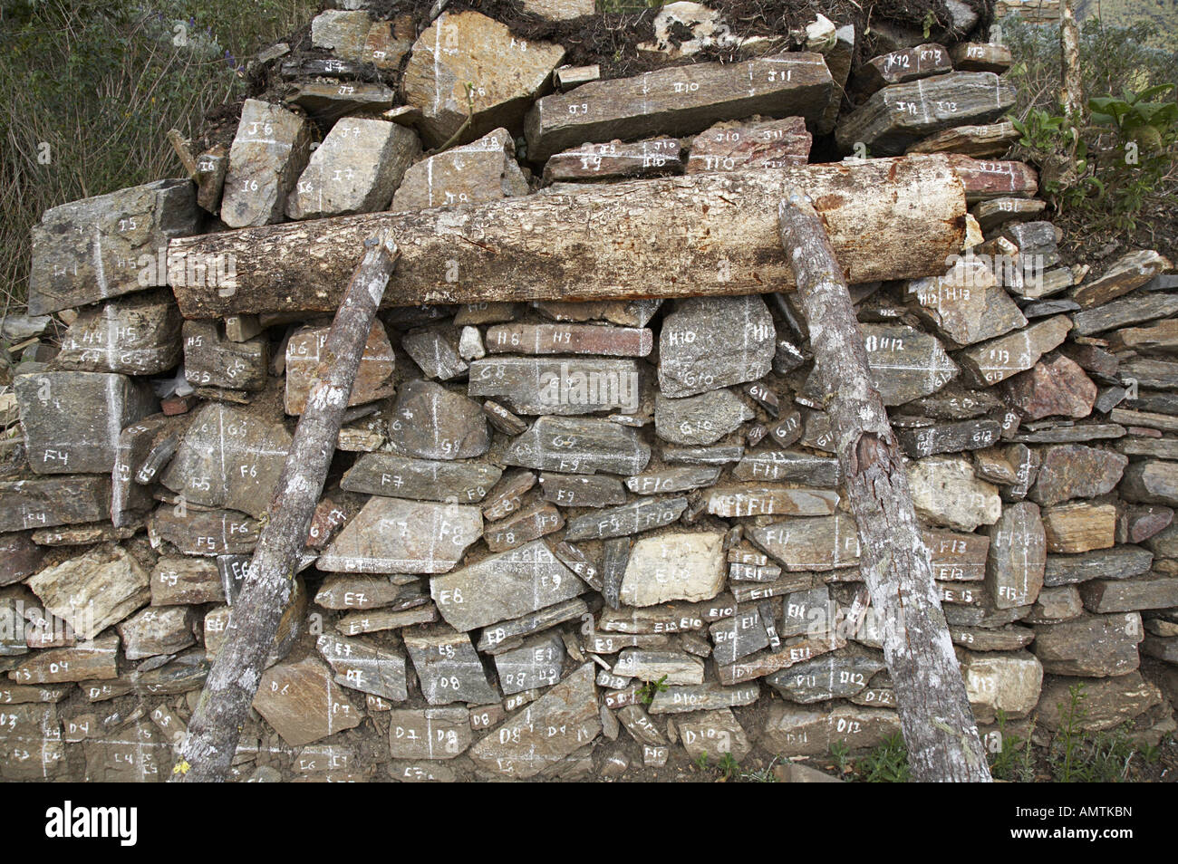 Remote Incan ruins of Choquequirao in the Peruvian Andes Stock Photo ...