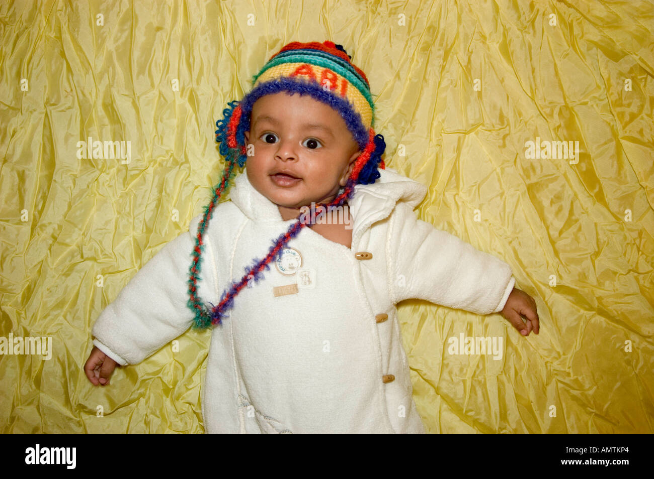 Ethiopian Baby with woolly cap Stock Photo - Alamy