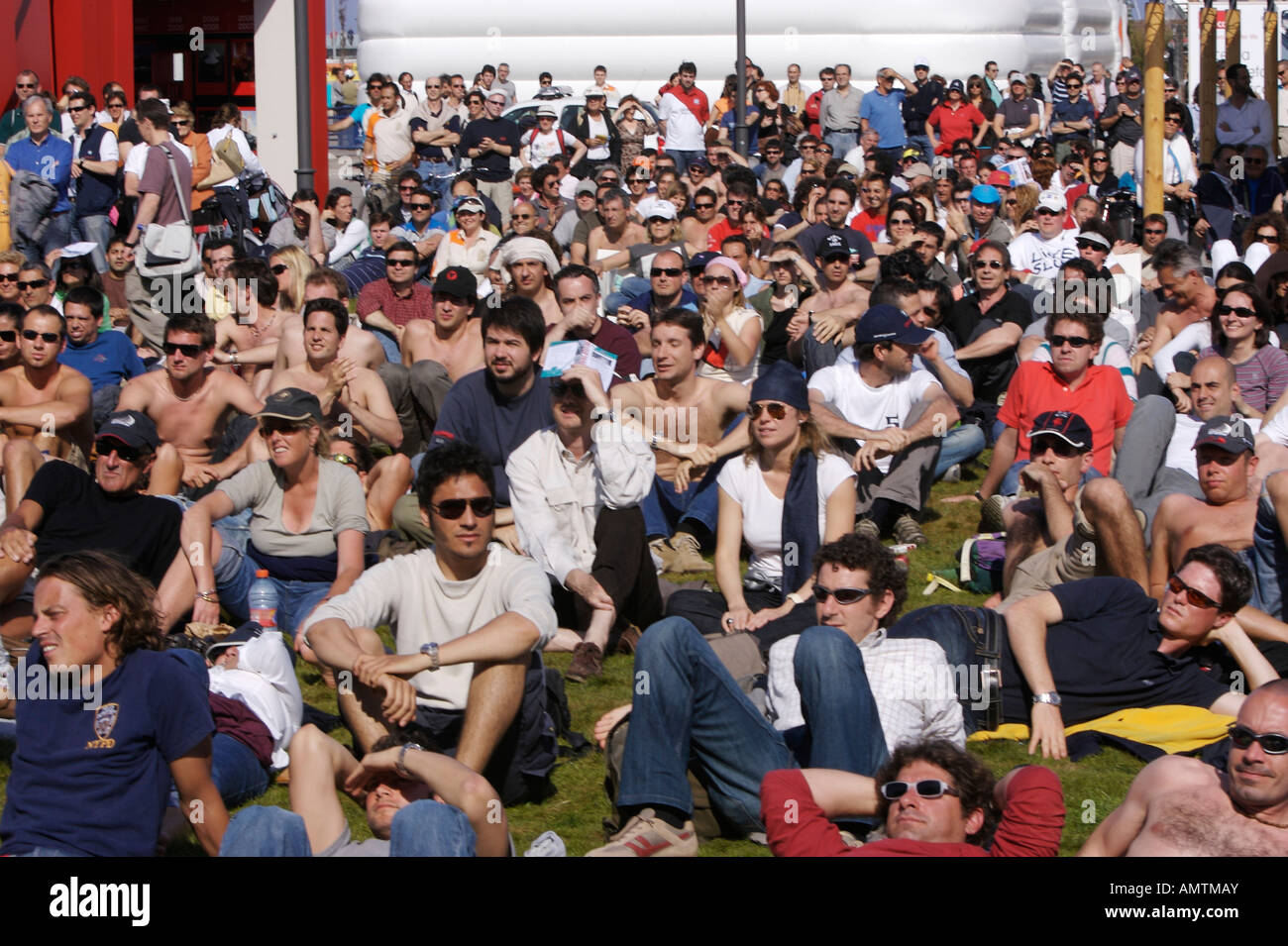 Crowd at the America's Cup Stock Photo - Alamy