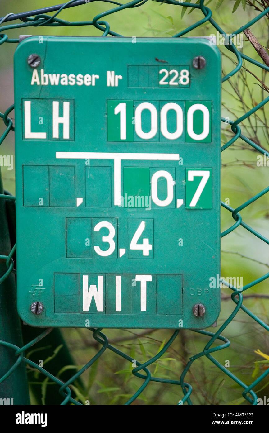 signboard waste water, Berlin, Germany Stock Photo - Alamy