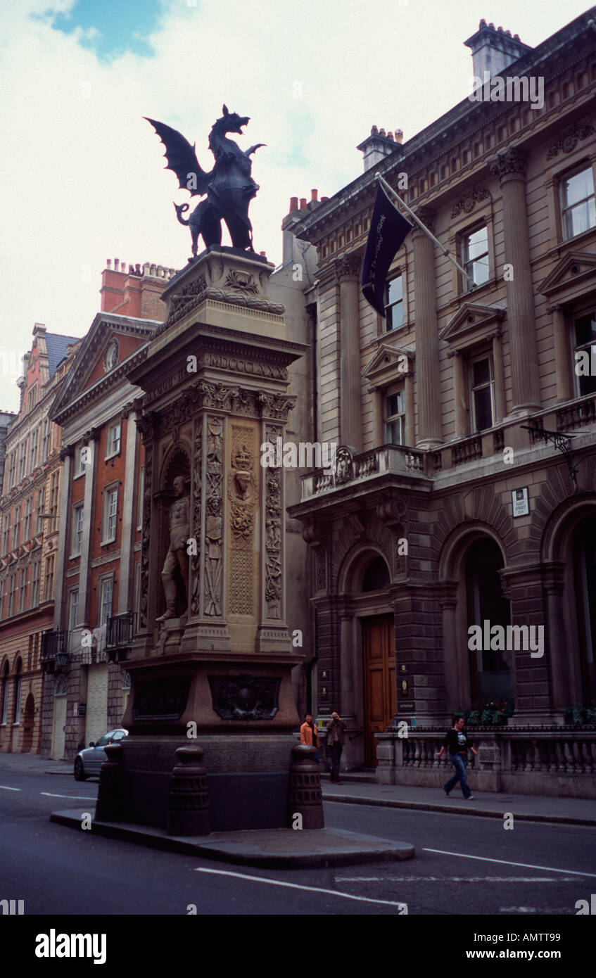 Temple Bar marker topped by the heraldic Dragon designed by Charles ...