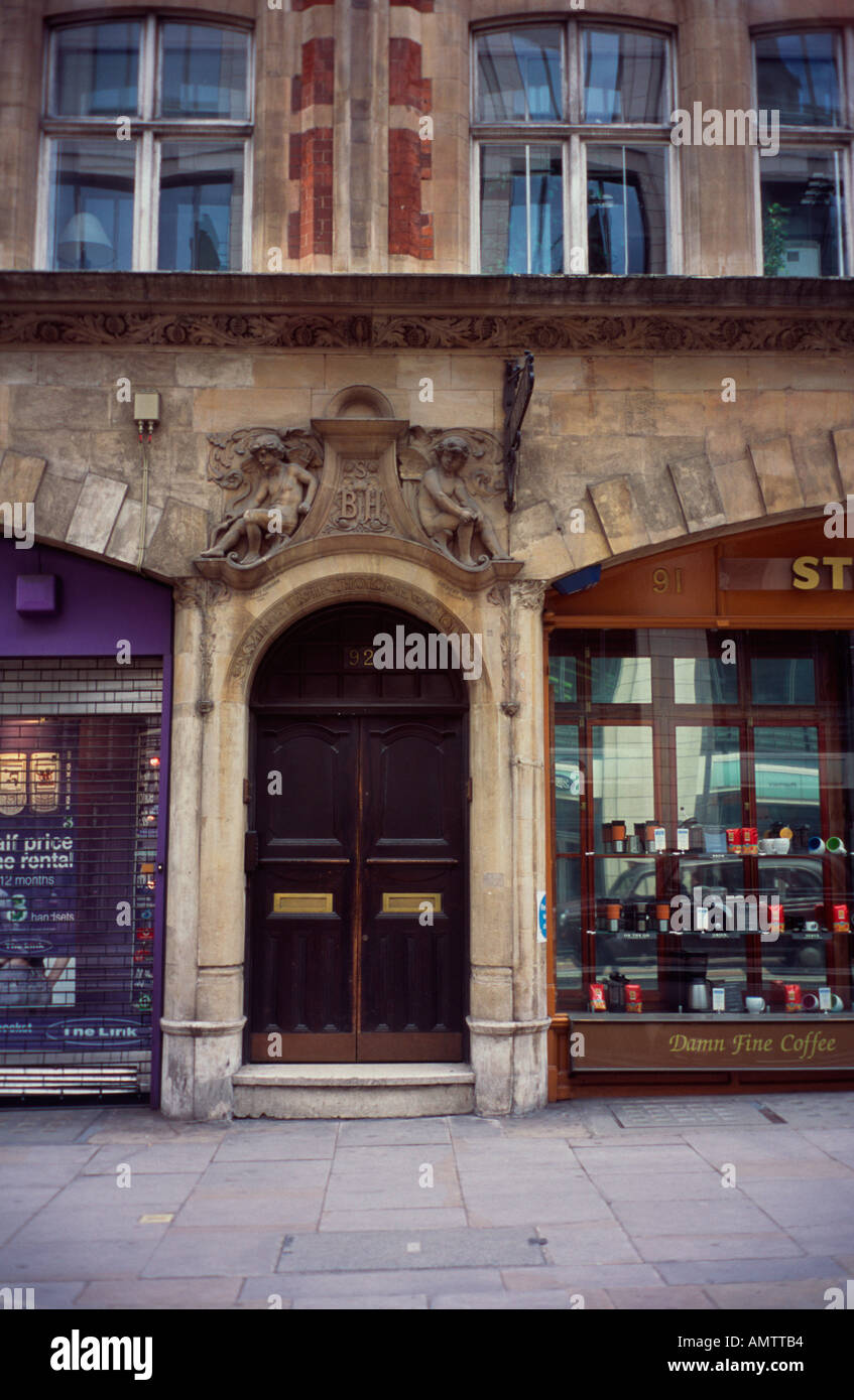 Entrance to St Bartholomews Workhouse, 92 Fleet Street, London, WC1, UK ...