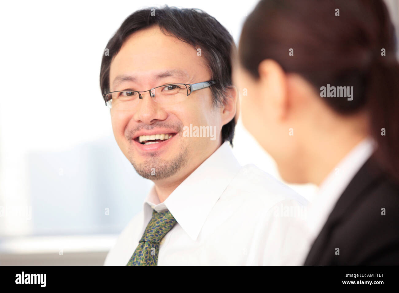 Portrait of Japanese office worker Stock Photo - Alamy