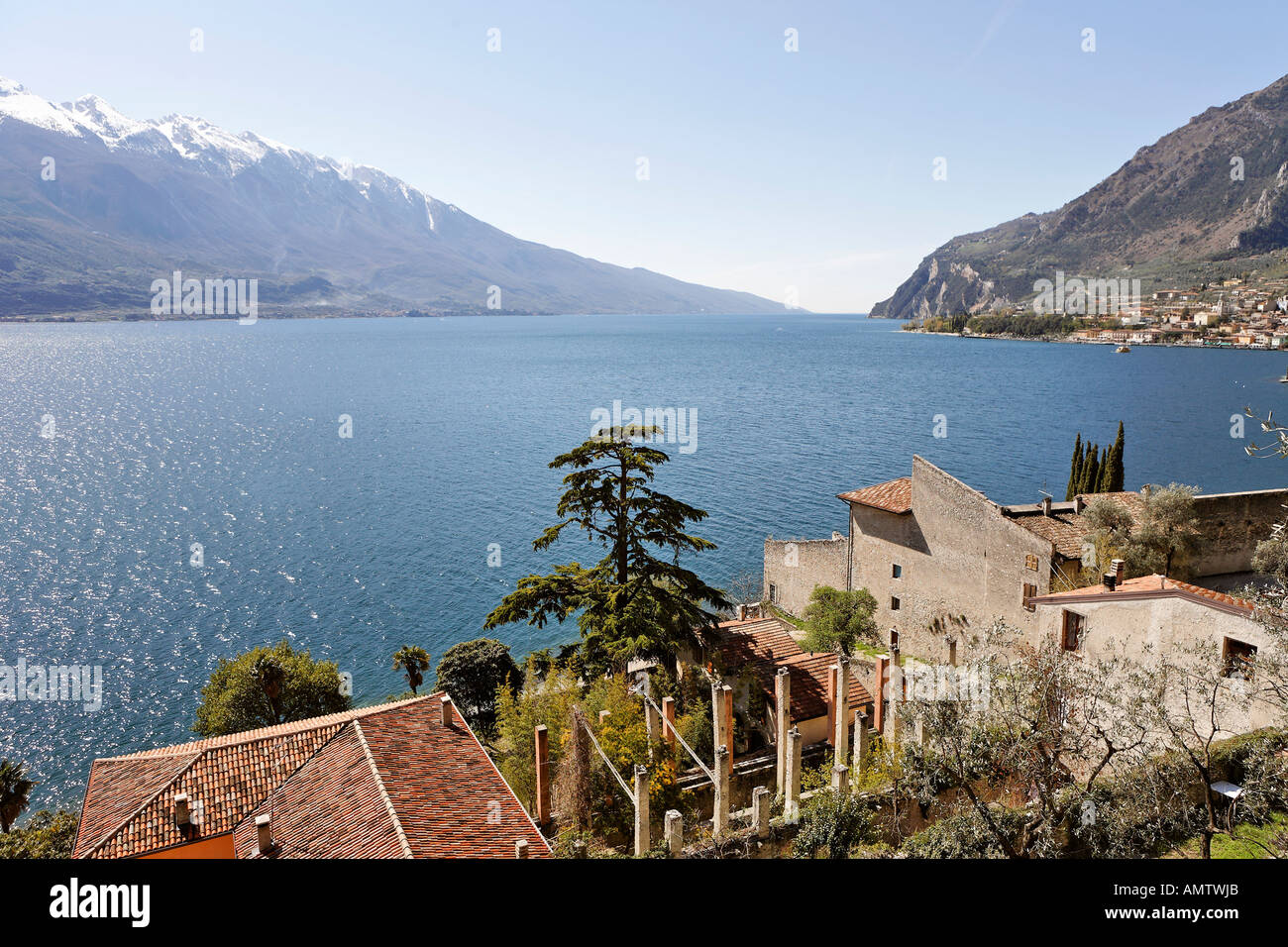 Villa and an old abandoned lemon greenhouse called Limonaie, Limone sul ...