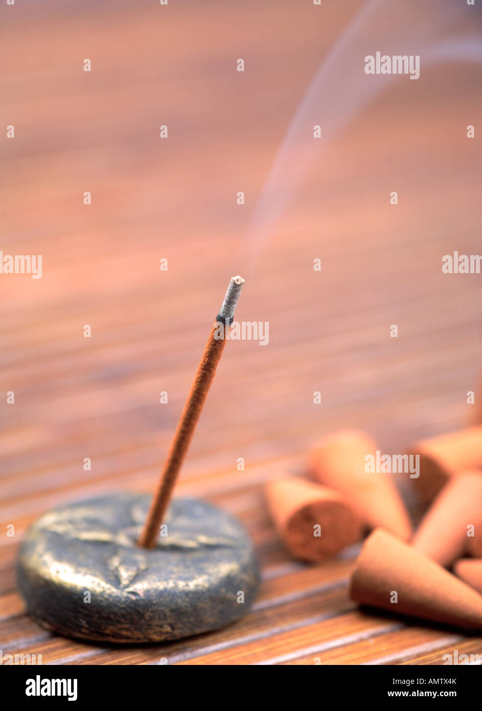 Incense stick burning Stock Photo - Alamy