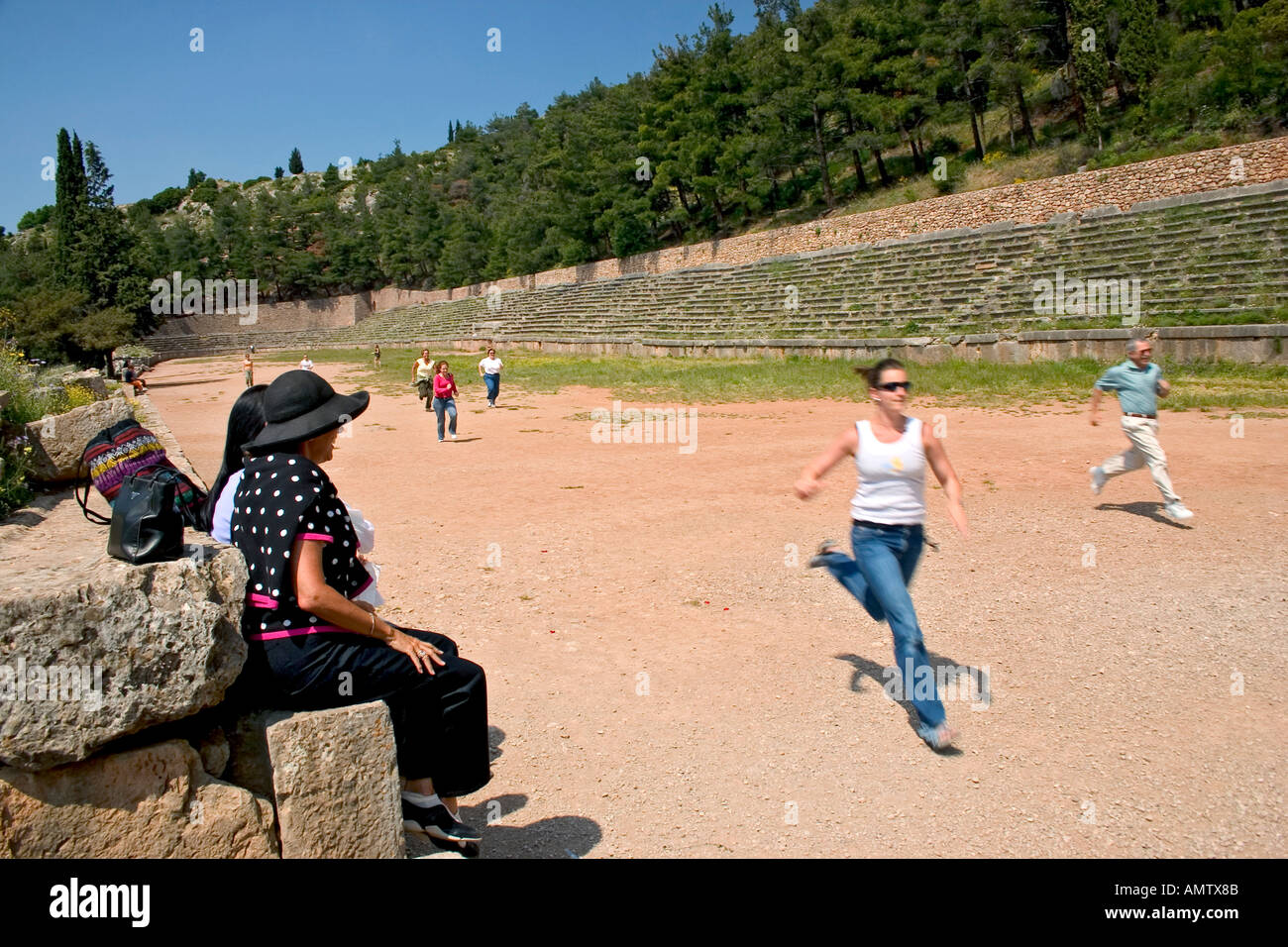 ancient stadium Delphi Greece Stock Photo - Alamy